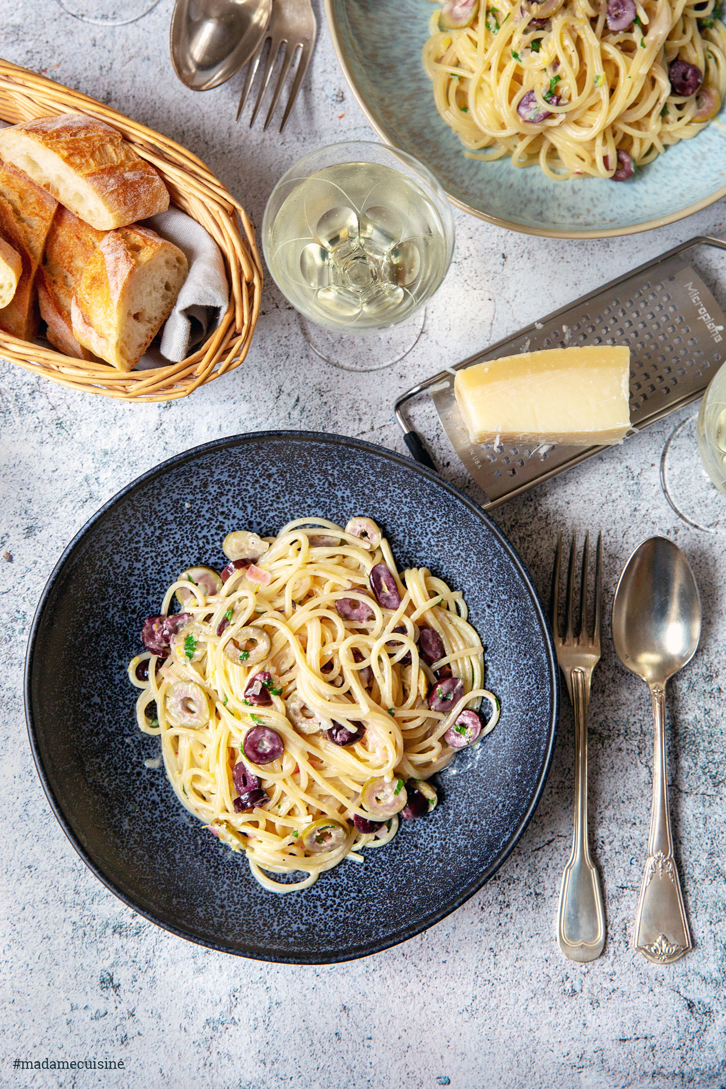 Spaghetti al Limone (Pasta mit Zitrone) - Madame Cuisine