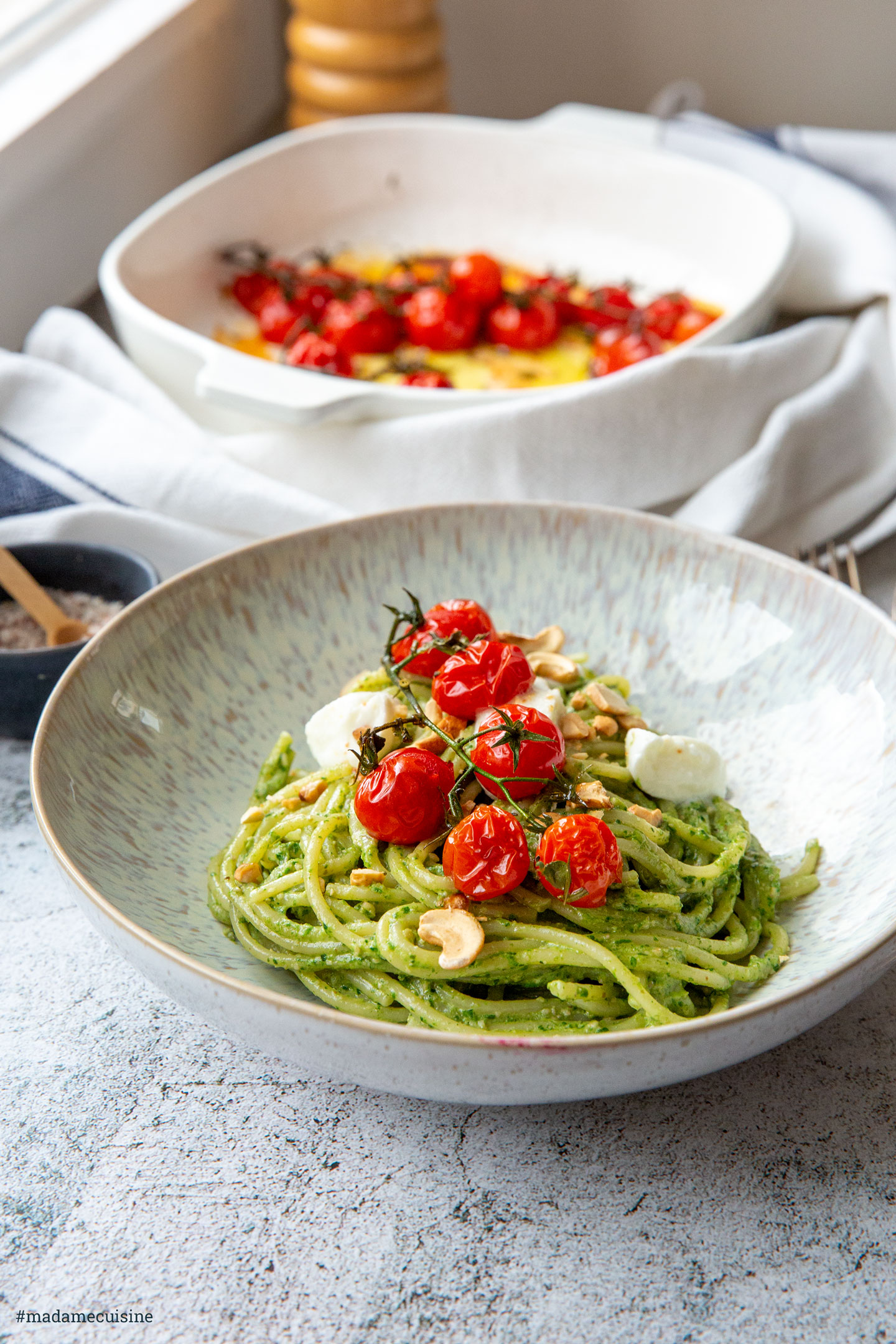 Spaghetti mit Avocado-Pesto - Madame Cuisine