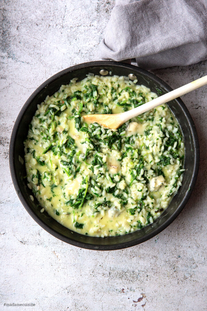 Risotto mit Spinat und Gorgonzola - Madame Cuisine