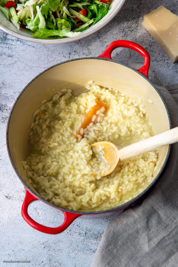 Risotto al Parmigiano (mit Parmesan) - Madame Cuisine