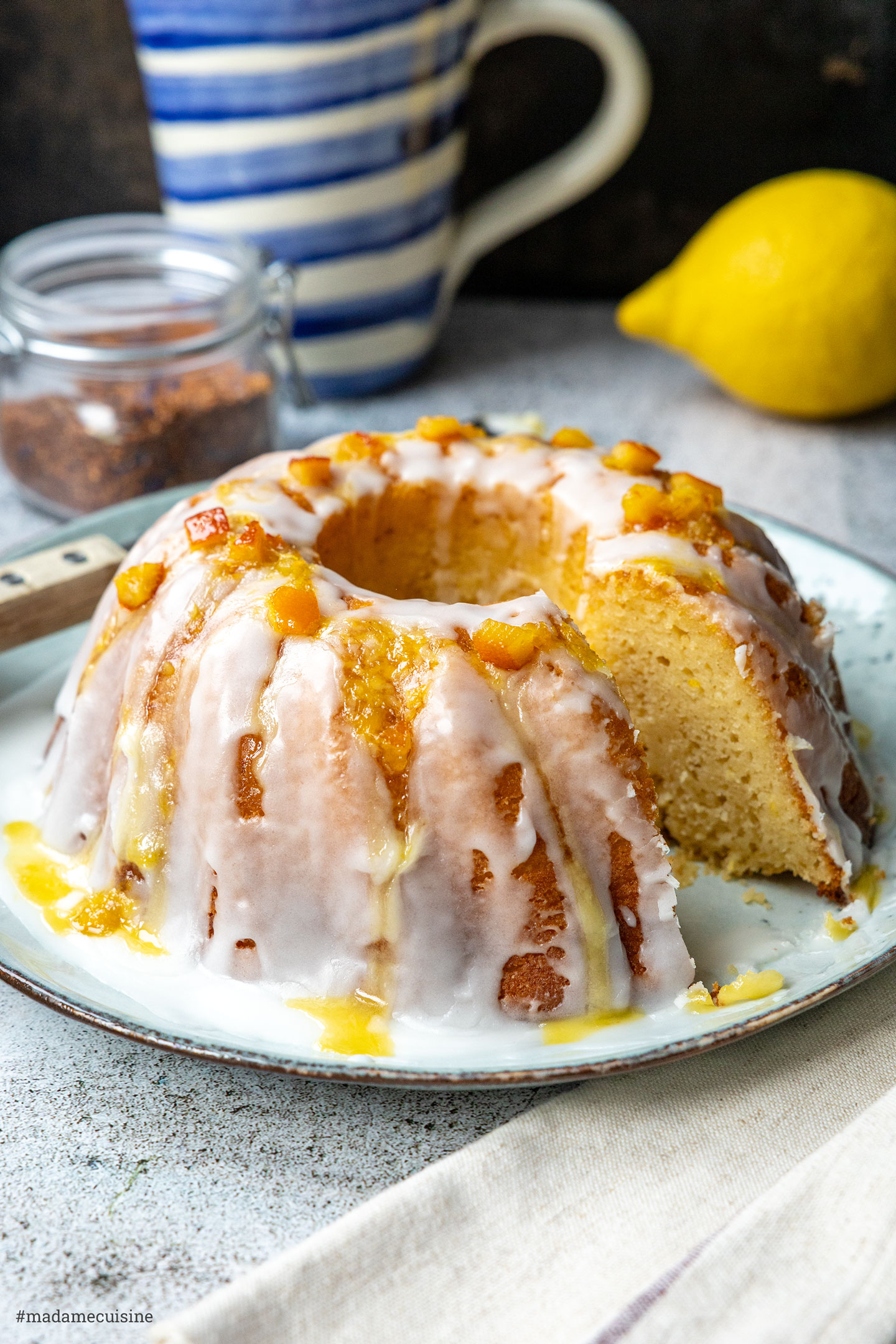 Saftiger Zitronen Ricotta Kuchen